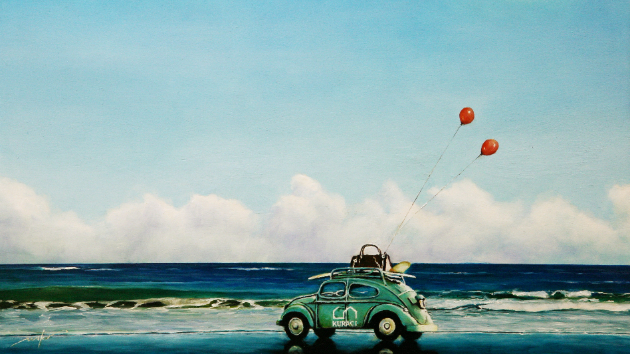 夏の終わりに☆油彩画【青のハーモニー】〜A HARMONY OF BLUE MEMORIES〜｜色彩のソムリエ（画家）｜coconalaブログ